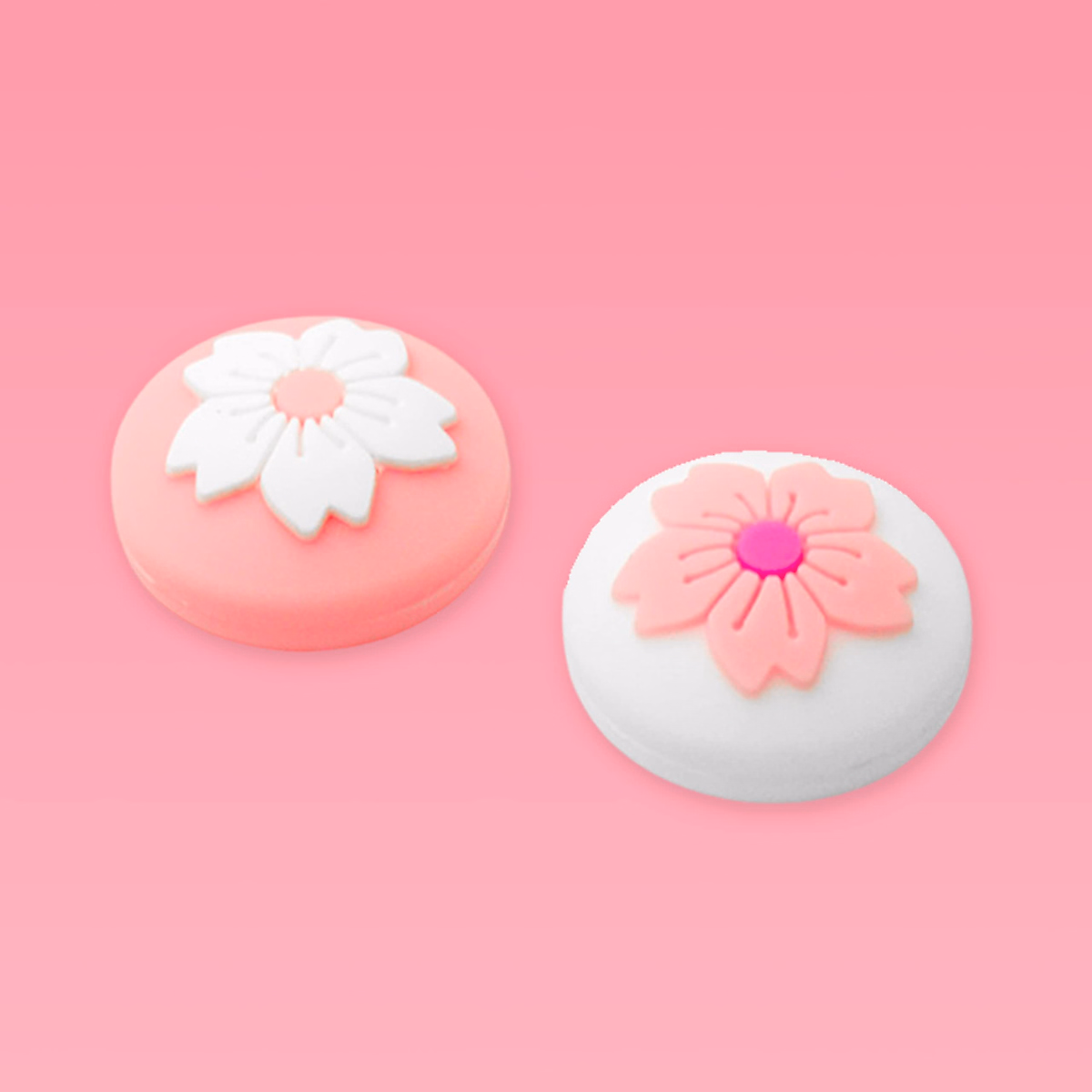 BelugaDesign PS5 Silicone Cover Bundle | Dust Guard Anti-Scratch Anti-Fall Skin | Protective Soft Sleeve with Controller Cover and Sakura Thumb Grips (Pink, Disc Edition)