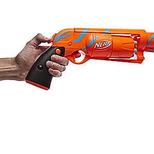 NERF Fortnite 6-SH Dart Blaster - Camo Pulse Wrap, Hammer Action Priming, 6-Dart Rotating Drum, Includes 6 Official Elite Darts