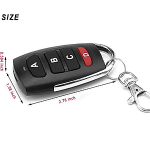 Pomojonbi 4Pcs Metal Door Remote Remote for Gate, Remote Control Key Fob, Replacement Garage Door