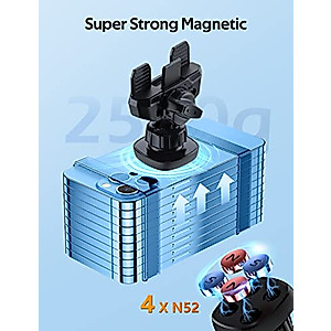 Amicus Magnetic CD Slot Phone Holder for Car, CD Player Cell Phone Mount with Strong Magnet, 360° Rotation Car Phone Mount Compatible with iPhone, Samsung, Galaxy, LG