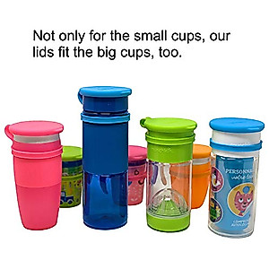 Koaii Baby Custom Replacement Silicon Lids Compatible For All Munchkin Miracle 360 Cups. More Color Combinations Available. Set Of Three In Blue, Green & Orange.