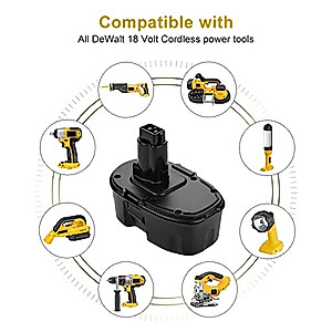 ANTRobut 2Pack 4.5Ah Replacement Dewalt 18V XRP Battery and Charger DC9320 for Dewalt 18Volt Batteries DC9096 DC9099 DC9098 DW9096 DW9099 DW9098 + Replacement 2-Port Dewalt 18V Battery Charger