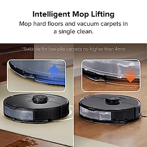 roborock S7 Robot Vacuum and Mop, 2500PA Suction & Sonic Mopping, Robotic Vacuum Cleaner with Multi-Level Mapping, Mop Floors and Vacuum Carpets in One Clean, Perfect for Pet Hair