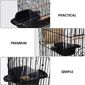 STOBOK Squirrel Feeders Bird Bath Tub Bowl Basin Parrot Hanging Birdbath Toy Plastic Budgie Parakeet Cockatiel Cage Water Food Feeder Shower Tub for Hamster Hedgehog Chinchilla Ferrets Bunny Feeder