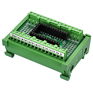 Terminal Block Breakout Board Module for Teensy 2.0, DIN Rail Mount Version