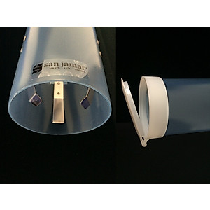 MC Distributors Cone Cup & Dispenser Bundle - Genpak Compostable 4.5 oz. Paper Cone Water Cup 4-Pack & San Jamar C3165FBL Wall Mount Dispenser Tube