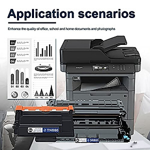 Van Enterprises High Yield 1 Pack Black TN880 TN-880 Toner & DR820 DR-820 Drum Compatible Replacement for Brother DCP-L5500DN DCP-L5600DN DCP-L5650DN MFC-L6700DW MFC-L6750DW MFC-L5700DW Printer