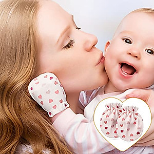 Geyoga Newborn Baby Mittens No Scratch Mittens Soft Elastic Infant Baby Gloves Mittens for 0-6 Months Baby(Lovely Style, 40 Pairs)