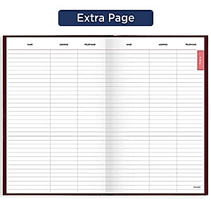 AT-A-GLANCE 2023 Daily Diary, Standard Planner Journal, 12 Month, 7-3/4" x 12", Large, Hardcover, Red (SD37613)