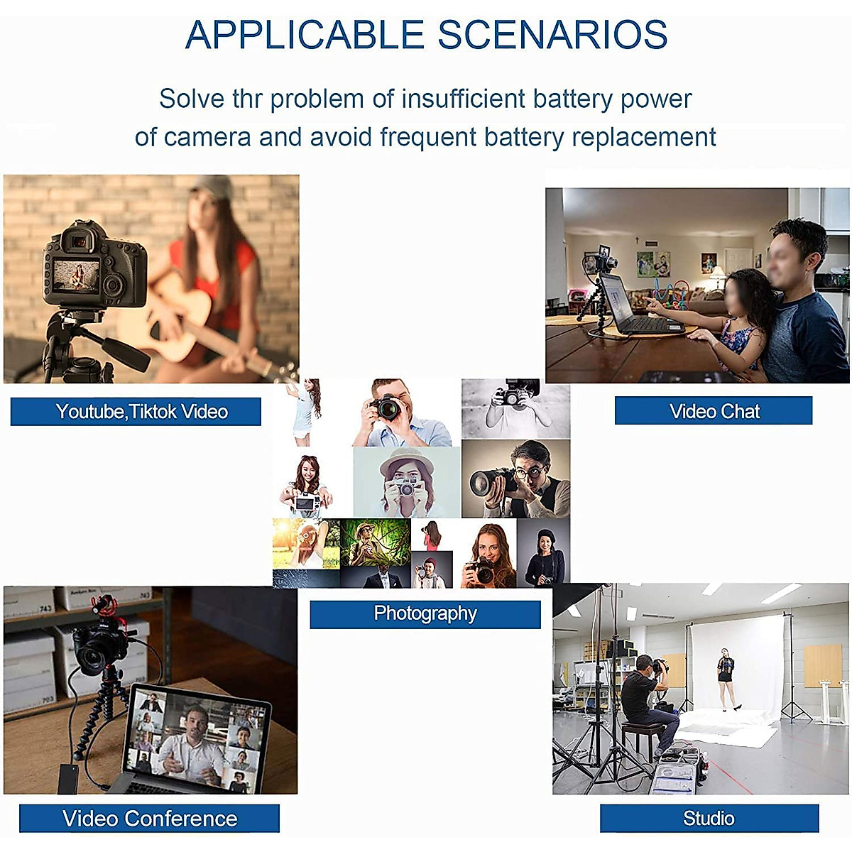 HY1C ACK-E17 AC Power Adapter DR-E17 DC Coupler Dummy Battery Kit for Canon EOS M6 Mark II, M3 M5 M6 Cameras.