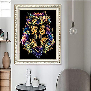 Diamond Painting Kits for Adults, Large Size 5D DIY Round Crystal Rhinestone Embroidery Kits Diamond Art Full Drill Diamond Painting Magic Badge Perfect for Home Wall Deco (Diamond Dotz 14x18inch)