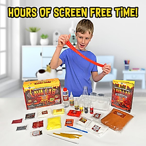 Original Stationery Lava Science Slime Kit, Fun Science Kit to Play Slime Games, Create Glow in The Dark Slime & Make Science Experiments for Kids 6-8