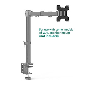 WALI VESA Mounting Plate 75 by 75 mm to 100 by 100 mm for WALI Monitor Mounting System (VESA-1), 1 Pack, Black