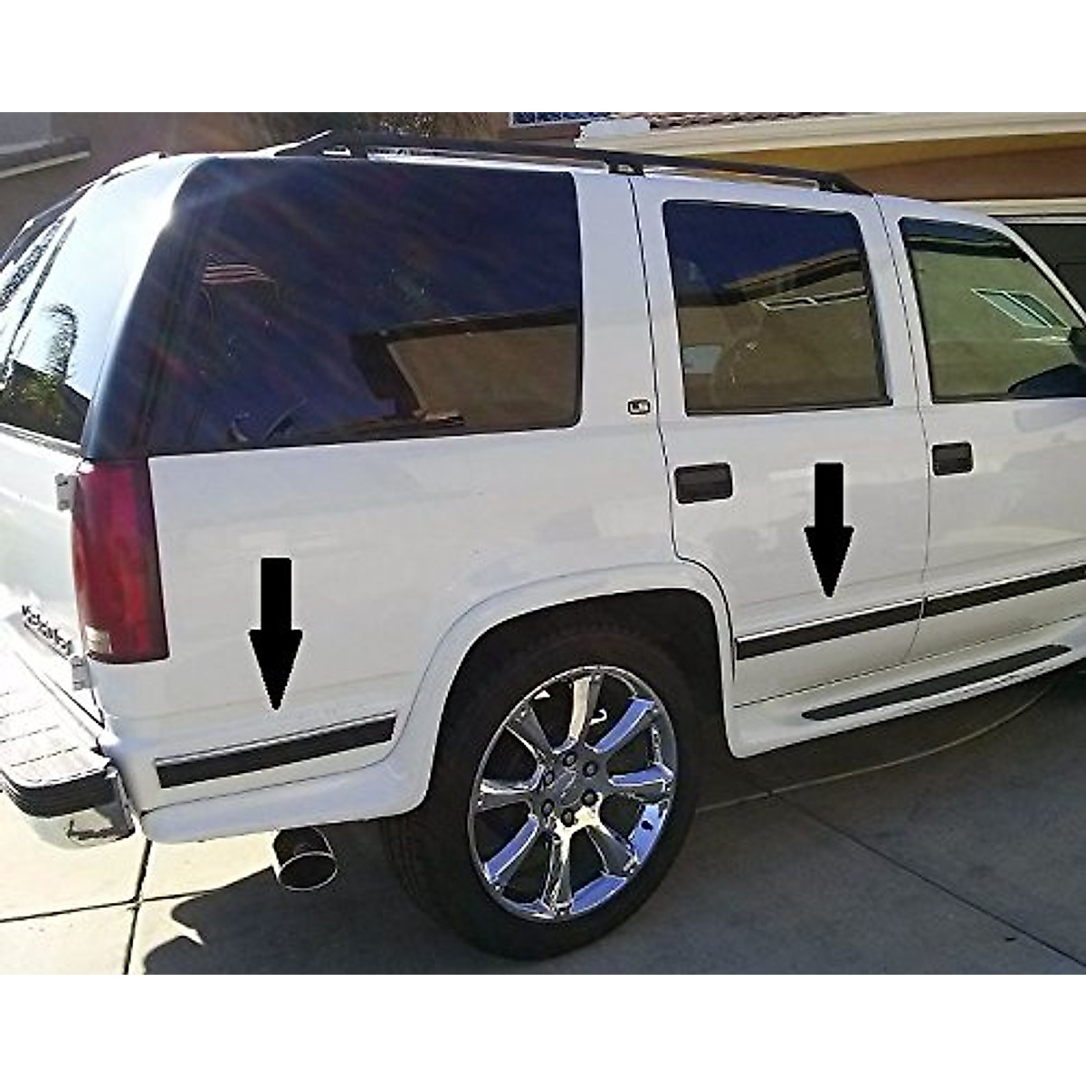 Automotive Authority Replacement Chrome Side Body Trim Molding for 1988-1998 Chevy GMC Tahoe Suburban Silverado Pickup Truck - 2.5" (Half Roll - 160")