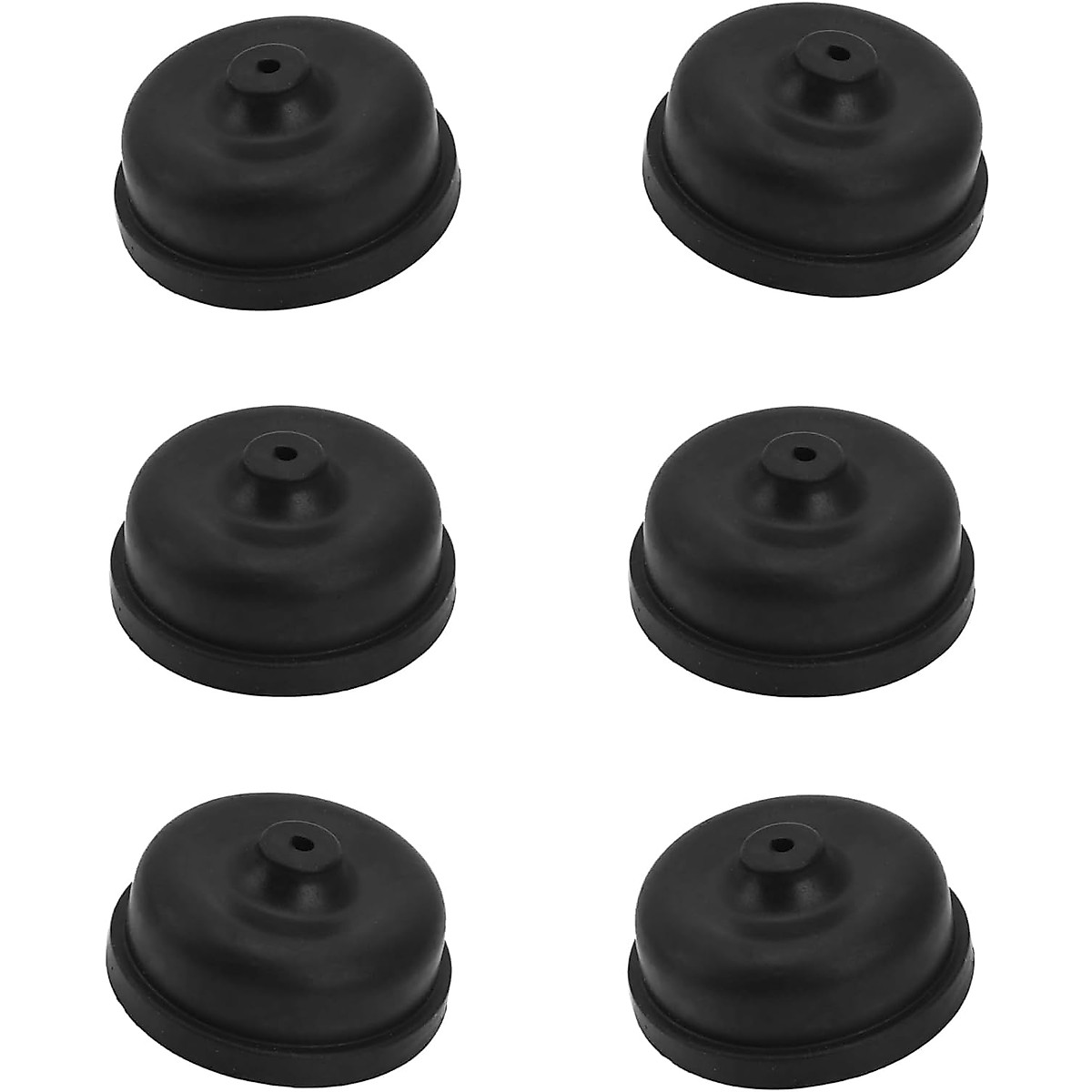 6Pcs Black EPDM Rubber Oxygen Pump Replacement Parts for Aquarium Fishing Oxygen Pump Aquarium Diaphragm Silicone Cup Parts Reolacements Fish and Aquatic Pets, Pet Supplies