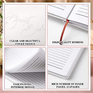 Panelee Wedding Guest Book with Pen Set Elegant Guest Sign in Books Bridal Shower Guestbook Beautiful Guest Book Wedding Reception Guestbook for Wedding