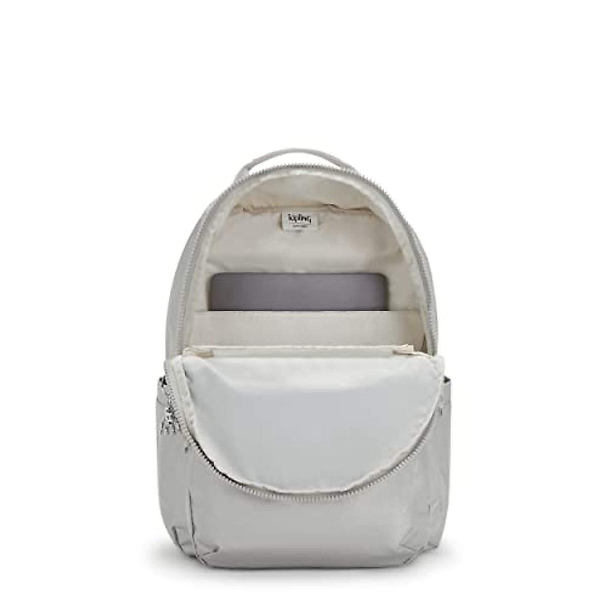Kipling Women's Seoul 15" Laptop Backpack, Durable, Roomy with Padded Shoulder Straps, Bag, Bright Metallic, One Size
