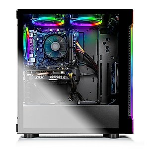 SkyTech Shadow Gaming Computer PC Desktop - Ryzen 5 3600 6-Core 3.6GHz, 1660 Super 6G, 1TB SSD, 16GB DDR4 3000, RGB Fans, AC WiFi, Windows 10 Home 64-bit, Black