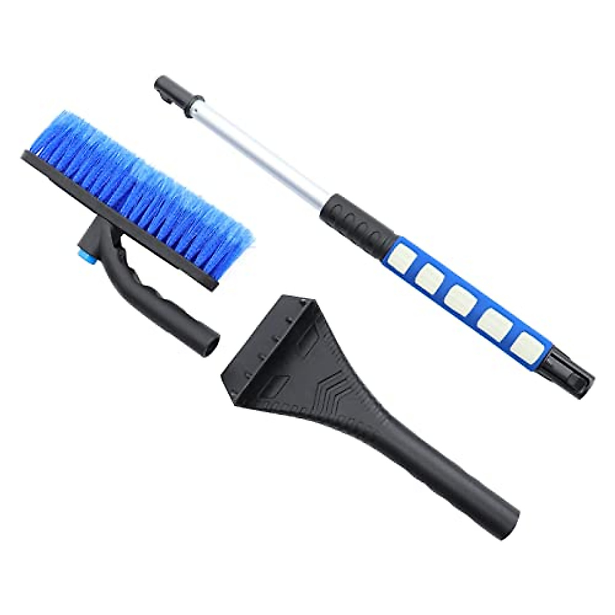 LIOOBO Metal Snow Shovels Snow Remover Brush for Car: Snow Brush and Detachable Ice Scraper Shovel Ergonomic Foam Grip Car Clean Tool for Cars Trucks SUV Multitools Snow Pusher Shovel