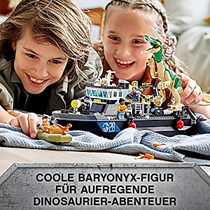 LEGO® Jurassic World Baryonyx Dinosaur Boat Escape 76942 Building Kit; Cool Toy Playset for Creative Kids