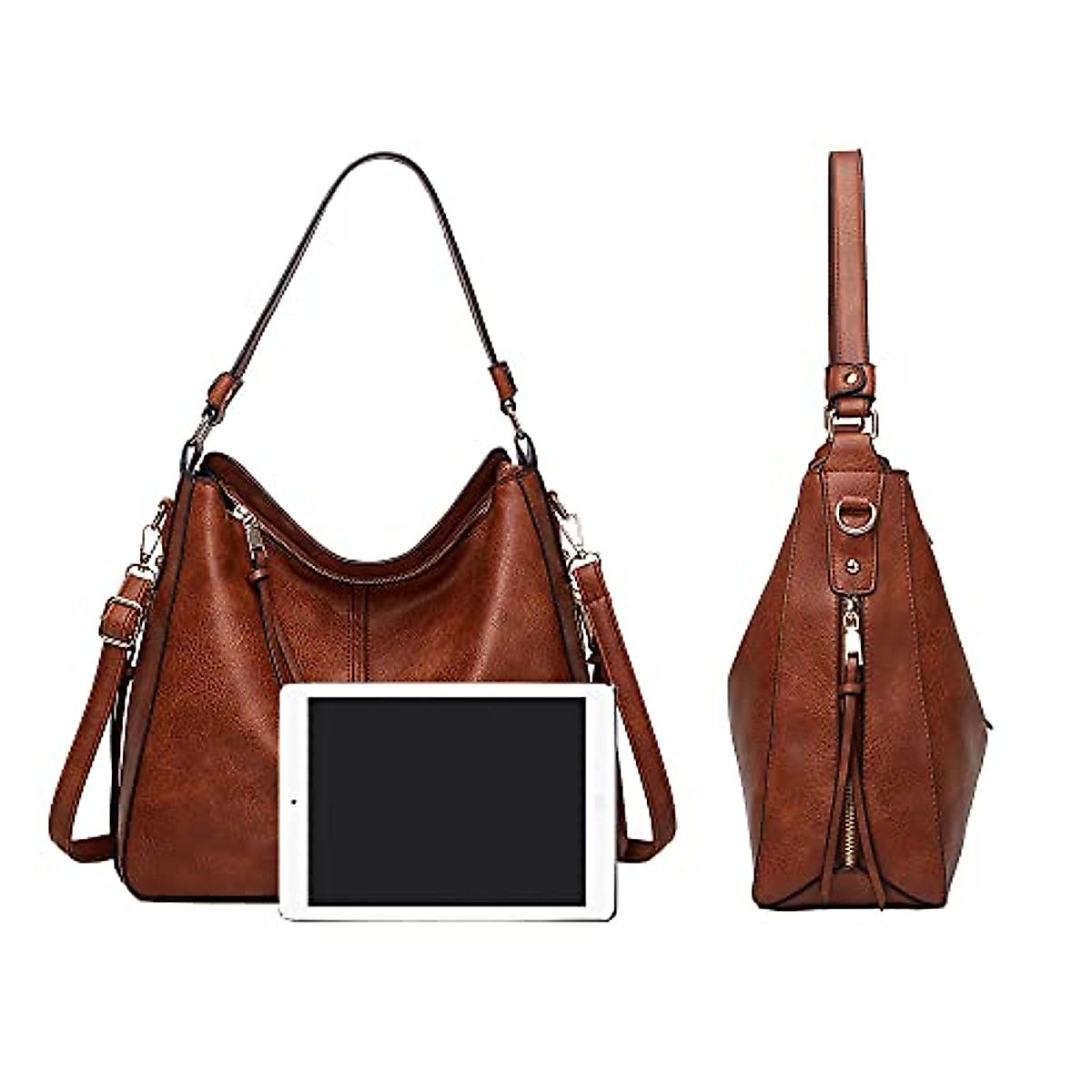 Hobo Bags for Women Cross Body Bag Purses for Women Shoulder Bag for Women Womens Purses and Handbags for Women Women's Shoulder Handbags Purse Leather Crossbody Bags Ladies Handbags (Brown)