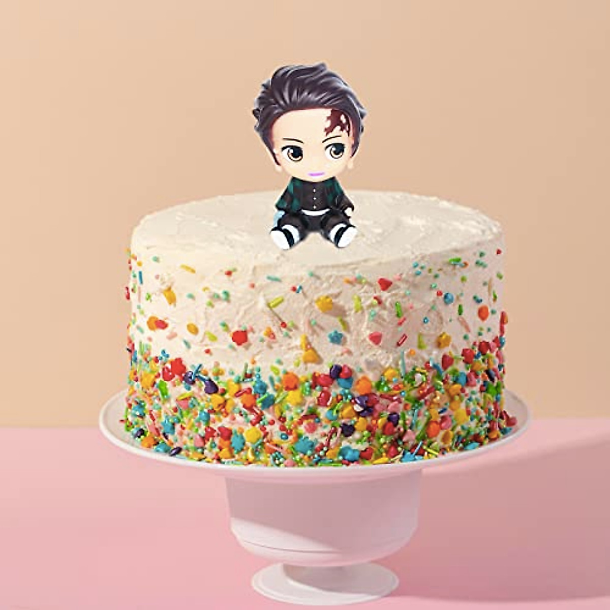 ITUBLE Bobbleheads Anime Tanjiro Action Figures Bobblehead Car Dashboard Decorations Accessories Interior Statue Bobble Head Figure Dash Board Figurine Phone Holder Bracket Birthday Cake Toppers Gifts