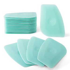 NEWISHTOOL Small Vinyl Scraper 20 Pcs Sturdy Plastic Scraper Tool for Vinyl, Multifunctional Hard Card Multi-Edge Scraper Tool for Window Tint Vinyl Wrap Install Decal Remover Sticker Label Scraper