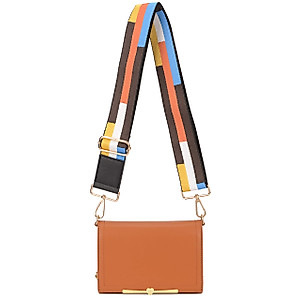 lola mae 2” Wide Shoulder Strap Replacement for Handbags Adjustable Removable Guitar Canvas Crossbody Belt for Purse (BS145 (Silver hardware))