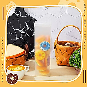 Set of 6 Square Cracker Keeper Plastic Saltine Cracker Sleeve Storage Container Tall Spaghetti Container Baking Soda Container Bread Saver for Airtight Cookie Cereal Fresh Food Holder