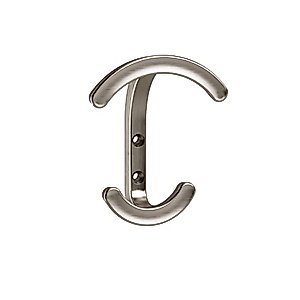 LaCasa Towel Hooks, 2 Pack, Satin Nickel Finish, Robe Coat Clothes Hook for Bathroom Door Wall Kitchen Cabinet Closet Entrance Hall Foyer Garage Hotel (Satin Nickel)