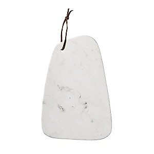 Bloomingville Marble Cutting Board with Strap, White