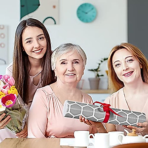 Glotoch Premium Non Slip Shelf Liner 12” X 20FT, Non Adhesive Drawer Liner, Waterproof Shelf Liners for Kitchen Cabinets, Drawer, Fridge, Wire Shelving, Pantry, Bathroom-Heavy Duty, Grey Geometric