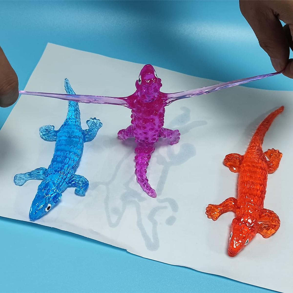 5Pack Super Stretch Sticky Dinosaur Mochi Squishy Toys,Soft Stress Relief Fidget Toys, Goodie Bag Stuffers,Classroom Prizes,Birthday,Party Favors(5 Colors,Style Random)