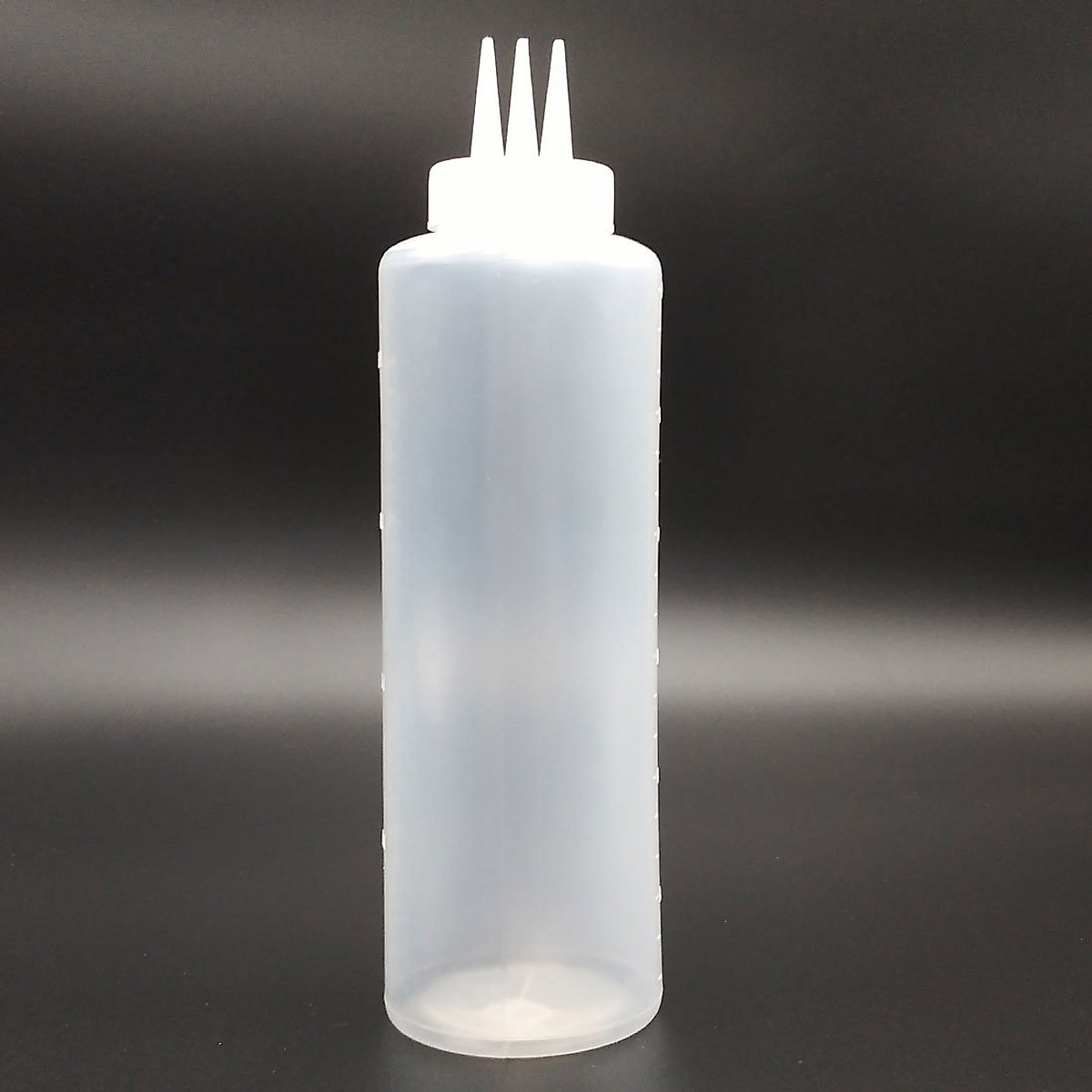 3 Hole Sauce Condiment Bottles Squeeze Dispenser Ketchup Salad Cruet Bin Oil Vinegar Bottle Kitchen Accessory (White 14oz - 400ml)