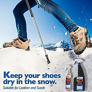 Nano Leather and Suede Protection Spray, Environmentally Friendly Waterproof Coating for Suede and Leather Stain Repellent for Boots, Shoes, Car Seats, Jacket, Furniture, Bag. (8.45 fl.oz)