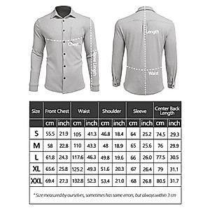 COOFANDY Men's Corduroy Jacket Stretch Camp Shacket Long Sleeve Warm Fleece Winter Shirts Grey