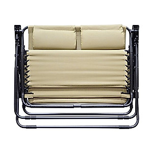 Caravan Sports ZGL01151 Zero Gravity Chair, Beige Loveseat, One Size