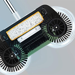 HEMFV Hand Push Sweeper Lazy Broom Mop Broom Dustpan Set Carpet Cleaner Robot Vacuum Cleaner Desk Cleaner Automatic Sweeper (Color : Blue)