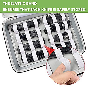 ALKOO Knife Display Case for Pocket Knifes, Knives Displaying Storage Box and Carrying Organizer Holds up to 44+ Folding Knife for Survival, Tactical, Outdoor, EDC Mini Knife (Case Only)