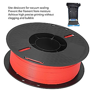 3D Printer Consumable, 1kg PLA Filament Smokeless Anti Clogging for Printing(Red)