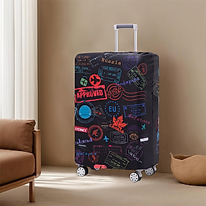 TRAVELKIN Luggage Cover Washable Suitcase Cover Protector Anti-scratch Suitcase cover Fits 18-32 Inch Luggage (S)