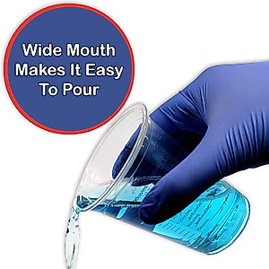 20 8oz Disposable Graduated Clear Plastic Cups for Mixing Paint, Stain, Epoxy, Resin