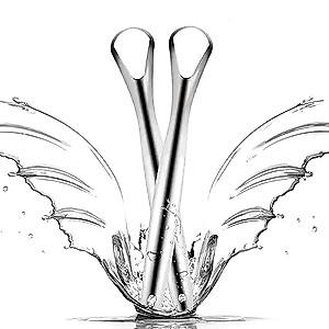 2pcs Tongue Scrubber, Copper Tongue Scraper, Best Tongue Scraper for Reducing Bad Breath and Refreshing Lips, Suitable for Everyone(Trumpet)