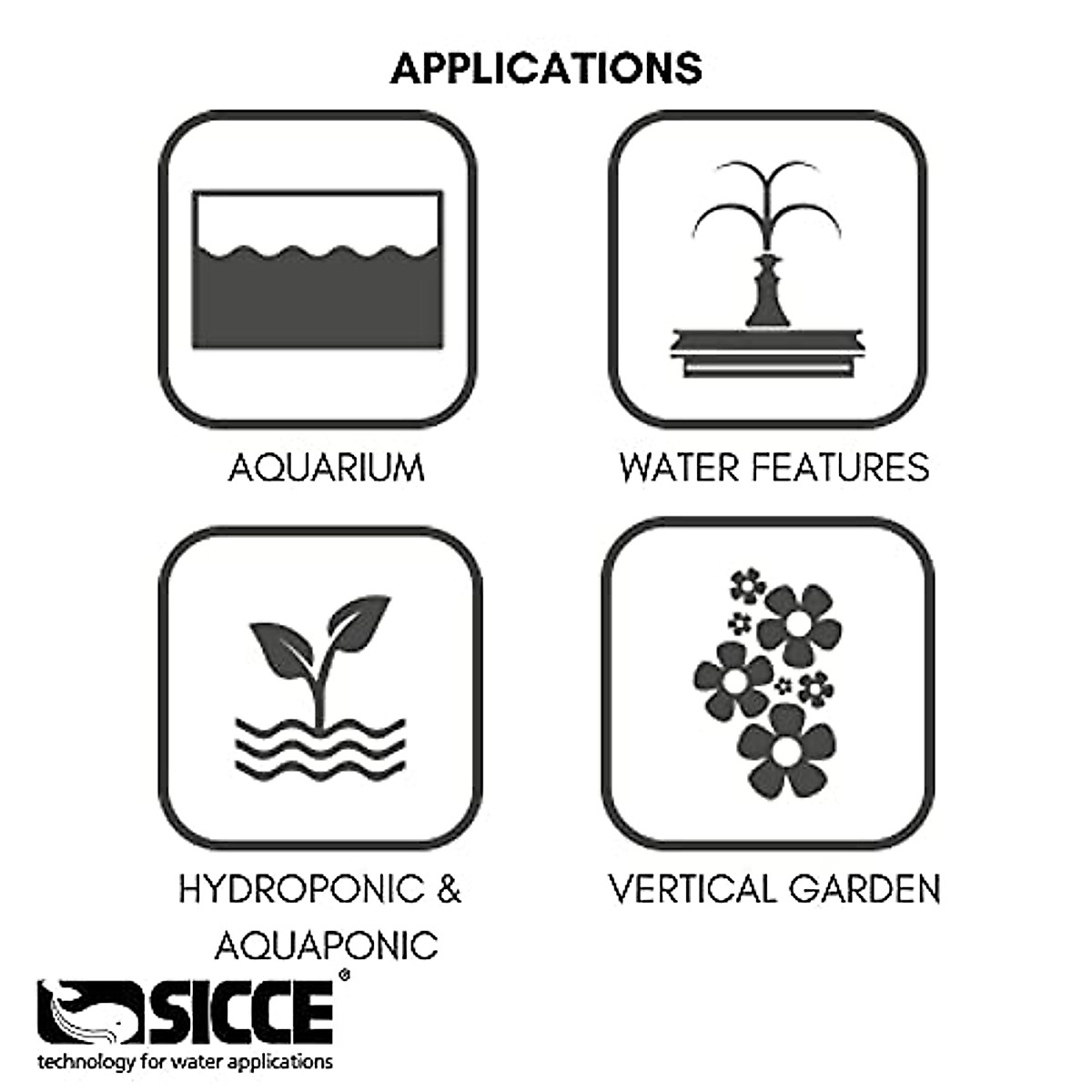SICCE MULTI 2500 Multifunction Aquarium Pump, 715 GPH, designed for submerged and in-line use