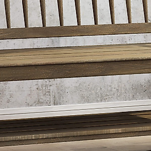 Christopher Knight Home Eddie Indoor Farmhouse Acacia Wood Bench with Shelf, Gray Finish