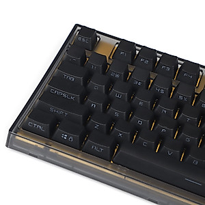 YMDK 133 Key Black White PBT Double Shot Side-lit Shine Through Backlit keycaps OEM Profile for MX Mechanical Keyboard 108 96 87 NJ80 KBD67 ID80 84 68 64 (133 Key Black)