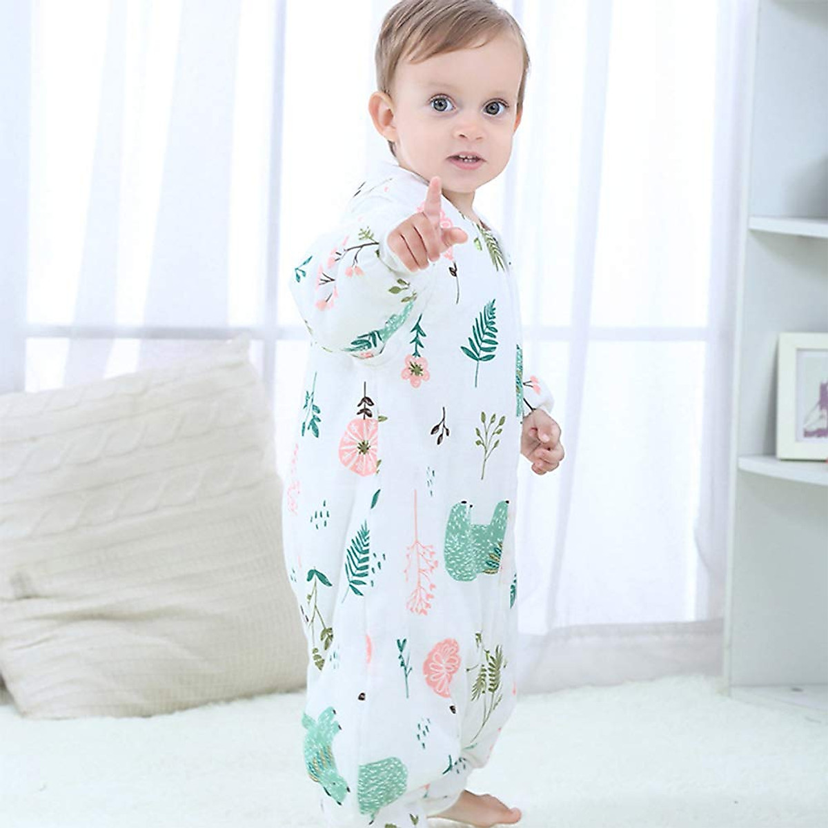 Happy Cherry Baby Winter Coverall One Piece Cute Cartoon Cotton Sleeping Sack