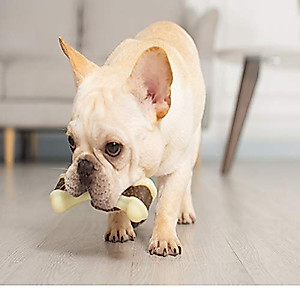 BETTEPROD Dog Chew Toys for Aggressive Chewers Large Breed,2 Pack Beef Flavor Indestructible Dog Teething Chew Toys Bones for Large/Medium/Small Puppies,Pet Toy with Durable Nylon