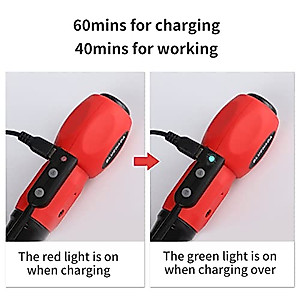 BLUEHADA 16Pcs Cordless Screwdriver Accessories Kit - 3.6V Li-ion 800mAh Rechargeable Electric Screwdriver with Magnet Double End Drill Bit, 2 to 10Nm Max Torgue, LED Light, USB Cable, Red