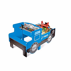 Hape Wooden Blue Foldable Ride-on Train Table